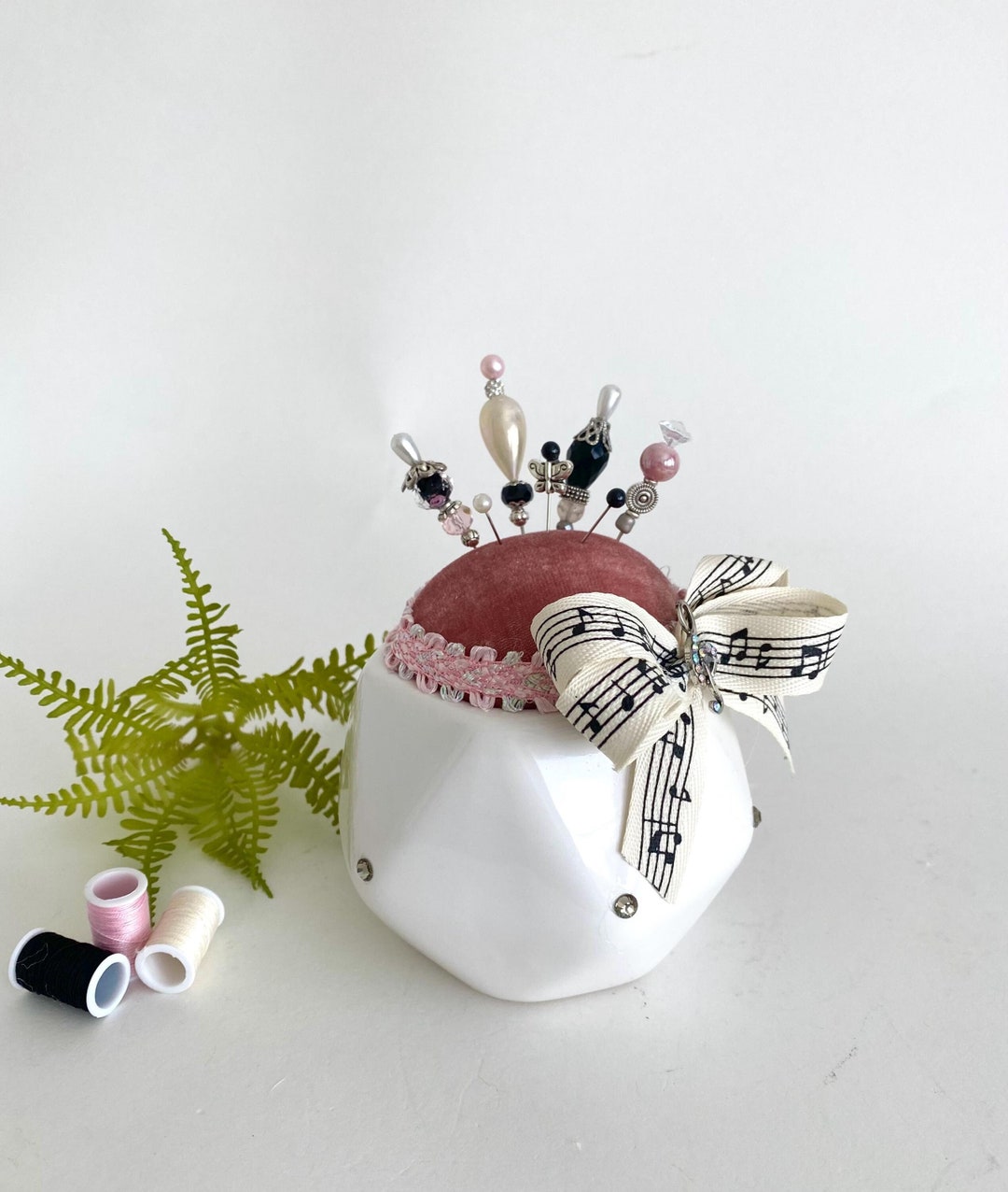 Musical Themed Pin Cushion, Handmade Sewing Accessory for Quilters ...