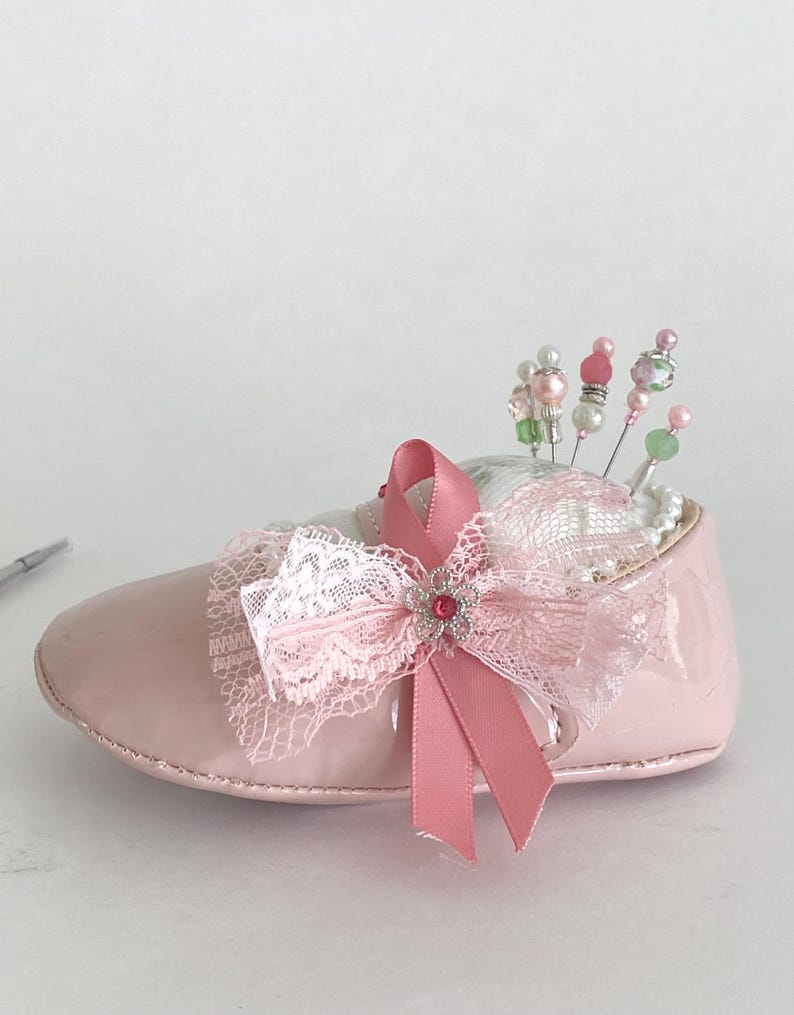 Handmade Baby Shoe Pin Cushion: Upcycled Sewing Room Decor - Etsy