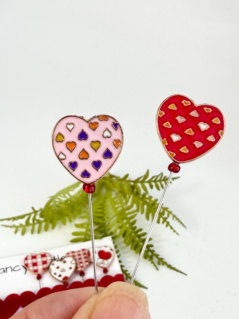 Valentine Sewing Pins or Stitch Markers – Heart Quilting & Crochet ...