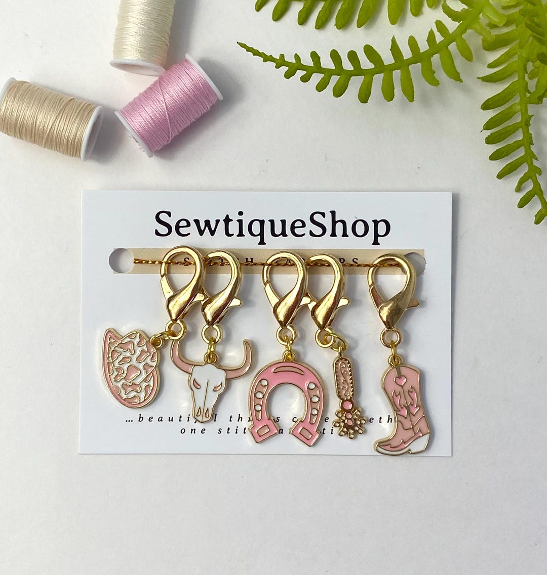 Swiftie Cowgirl Stitch Markers – Fun Knitting & Crochet Accessories ...