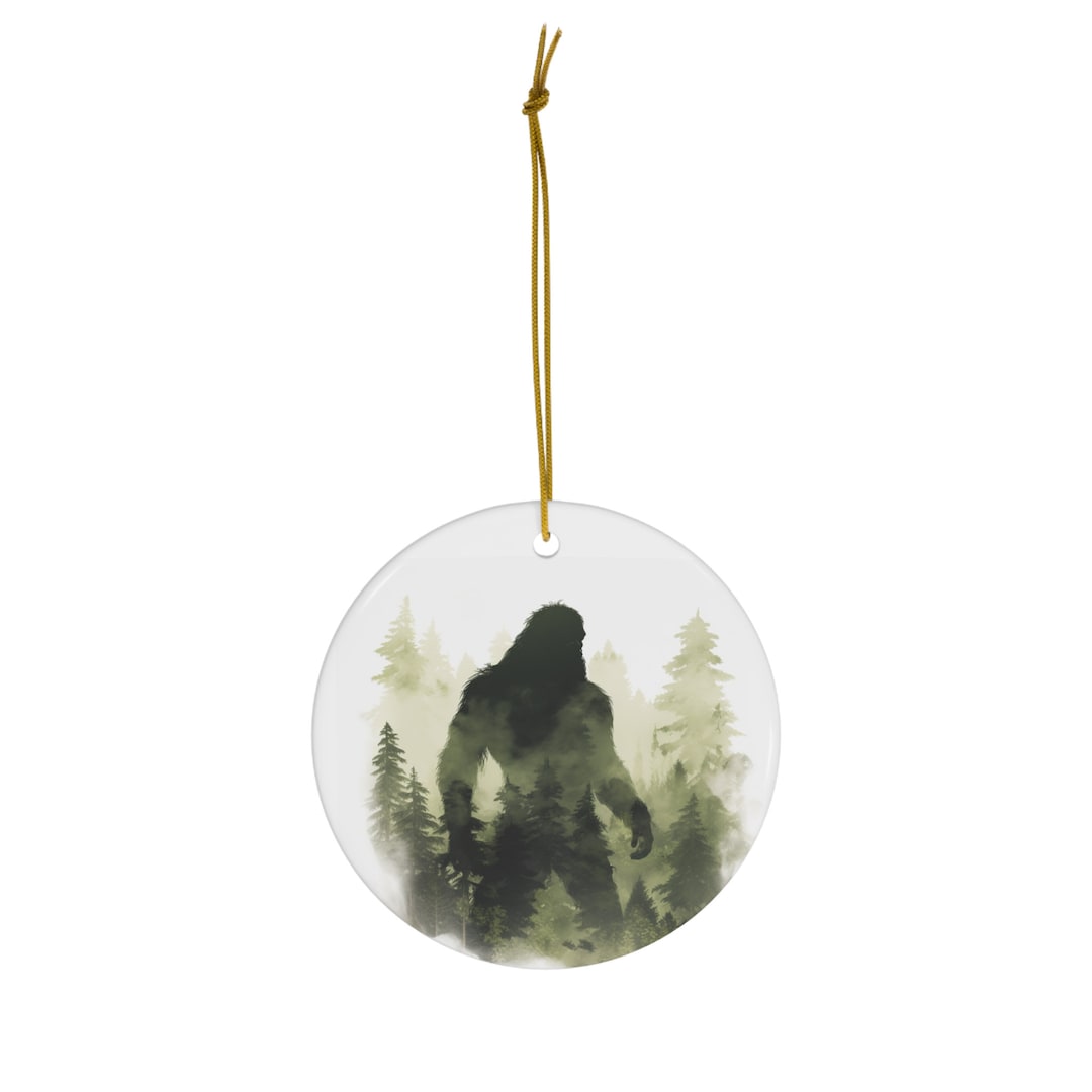 Sasquatch Round Ceramic Ornament - Etsy