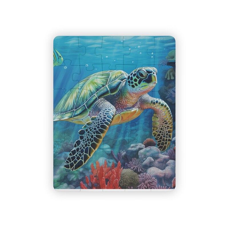 Green Sea Turtle Kids' 30-piece Puzzle - Etsy