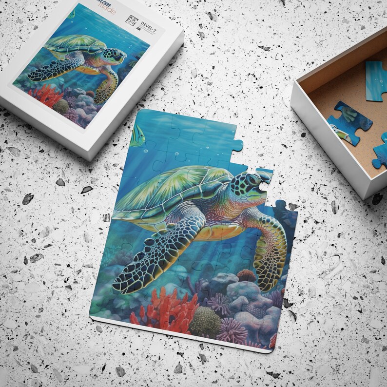 Green Sea Turtle Kids' 30-piece Puzzle - Etsy
