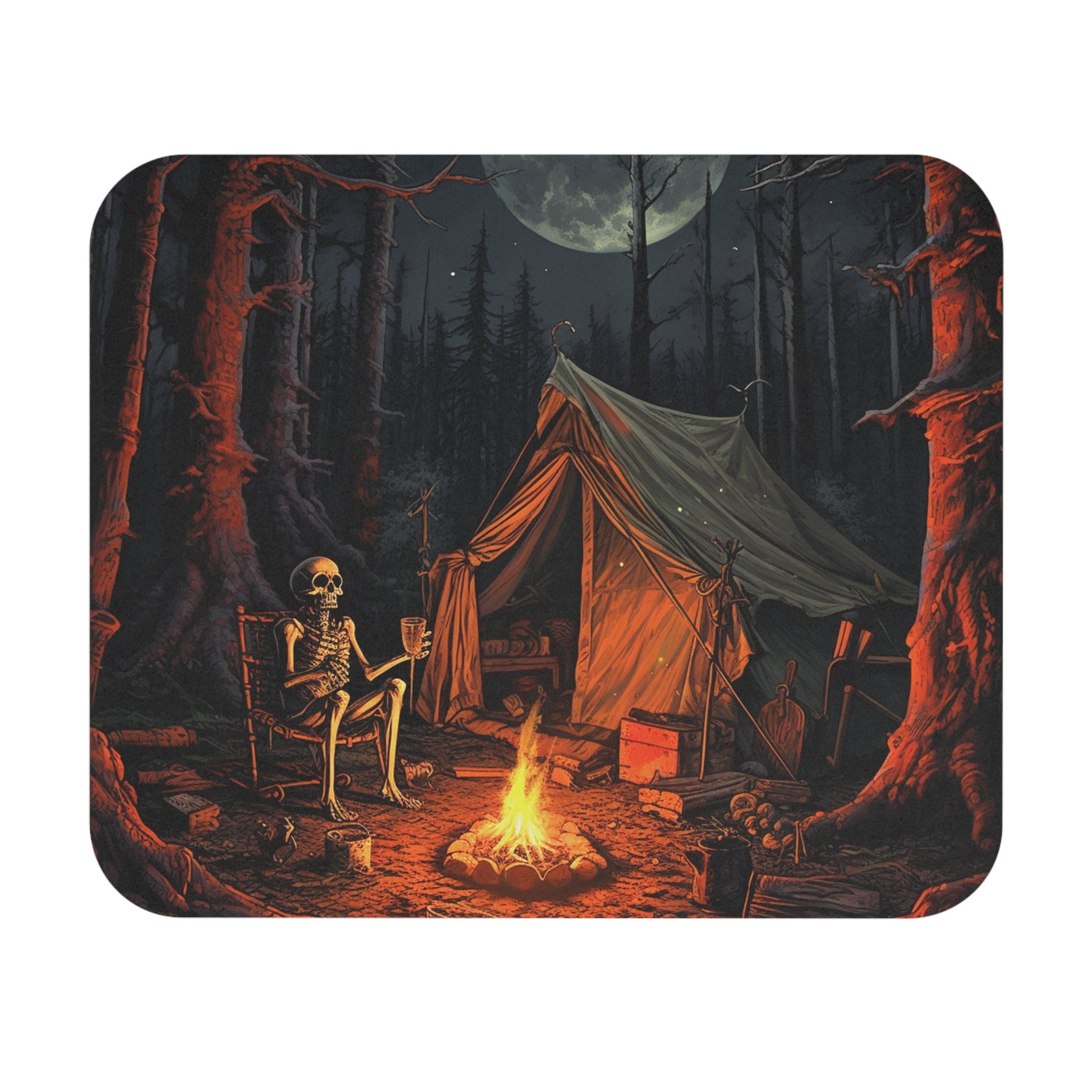 Skeleton Camping Mouse Pad (rectangle) - Etsy