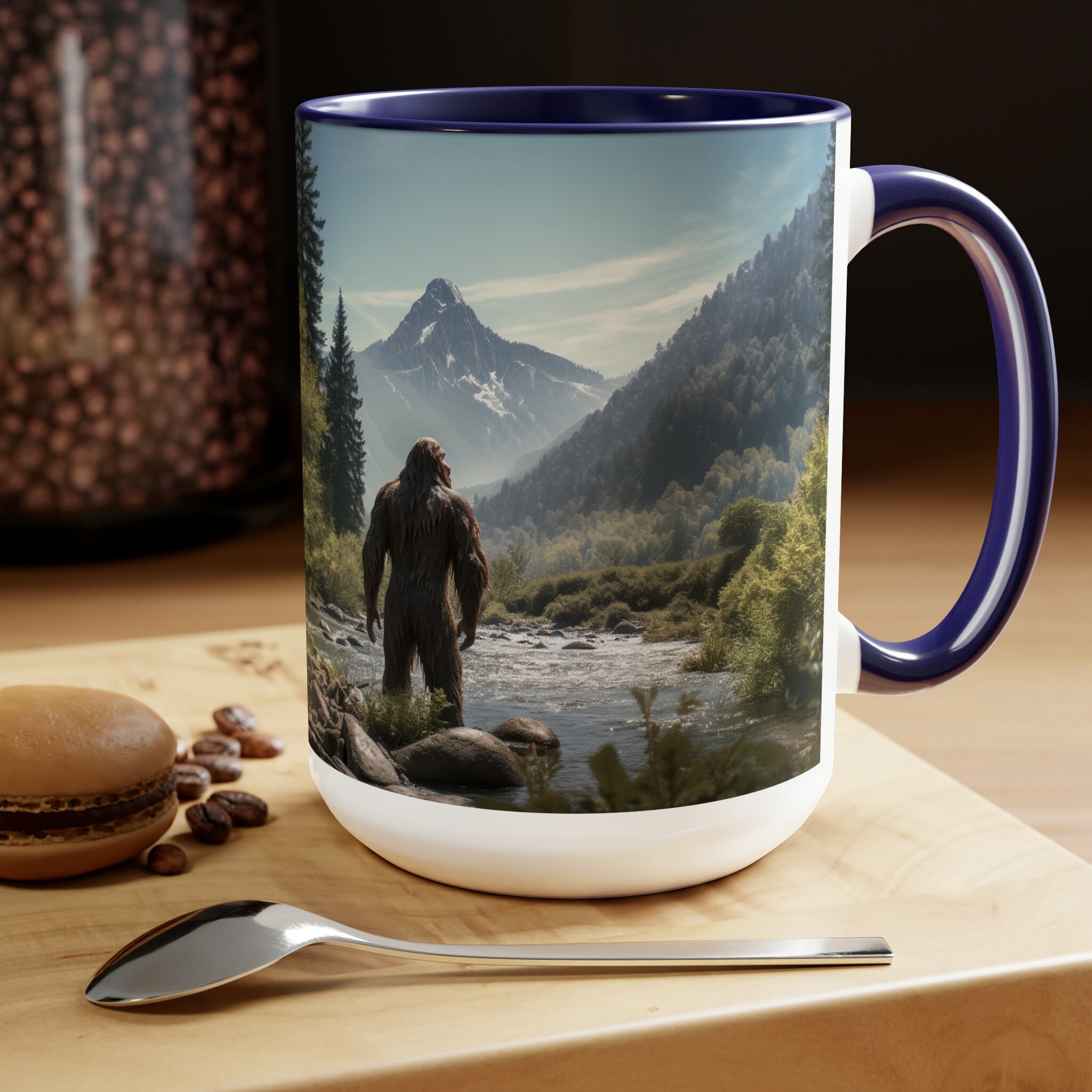 Sasquatch "bigfoot" - Two-tone Coffee Mugs, 15oz - Etsy