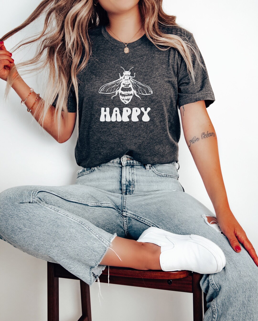 Honey Bee Happy Keeping T Shirt Gifts, Bizzy Bumble Bee W Positive ...