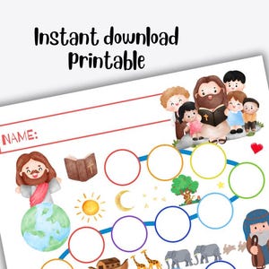 Jesus Reward Chart, Bible Reading Tracker, Church School Chart ...