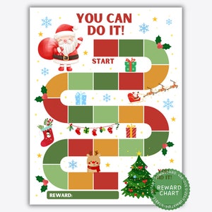 Christmas Reward Chart: Santa Sticker Chart for Kids (printable) - Etsy