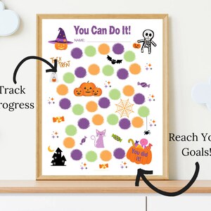Halloween Reward Chart, Printable Kids Reward Chart, Fall Sticker Chart ...