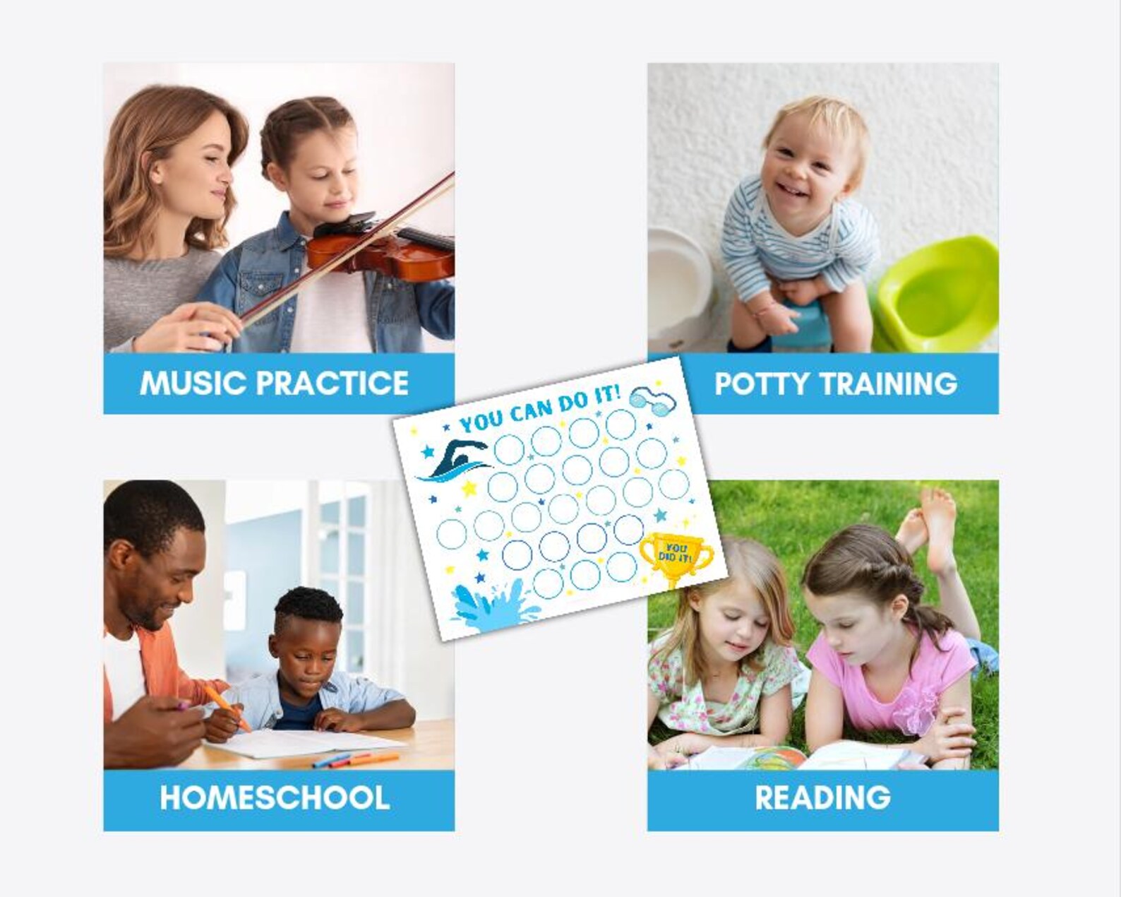 Swimming Reward Chart: Pool Theme, Kids Behavior Tracker (printable PDF ...