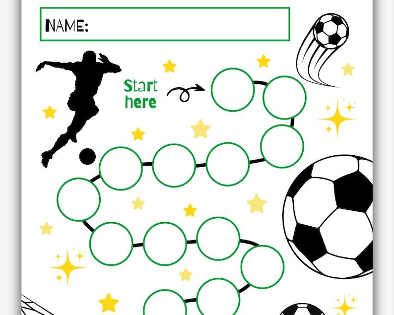 Soccer Practice Reward Chart, Kids Sticker Chart, Behavior Tracker ...