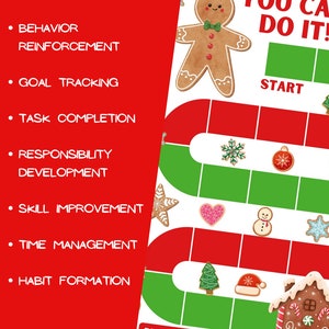 Christmas Reward Chart, Gingerbread Sticker Chart, Behavior Chart ...