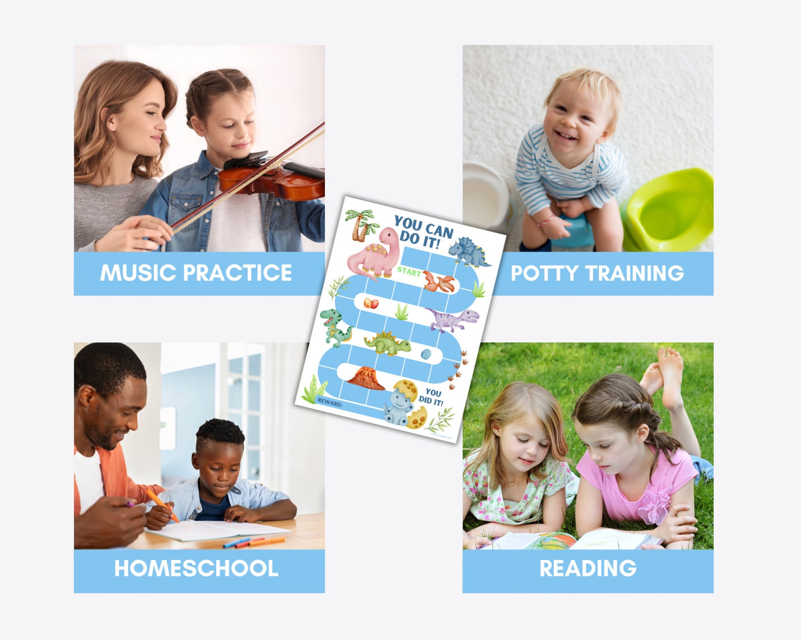 Printable Dinosaur Reward Chart for Kids, Kids Reward Chart, Behavior ...