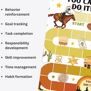 Wild West Reward Chart Printable, Cowboy Potty Training Chart for ...