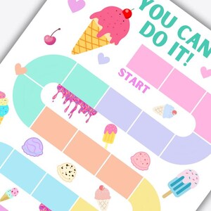 Ice Cream Reward Chart, Behavior Chart, Sticker Chart, Potty Training ...