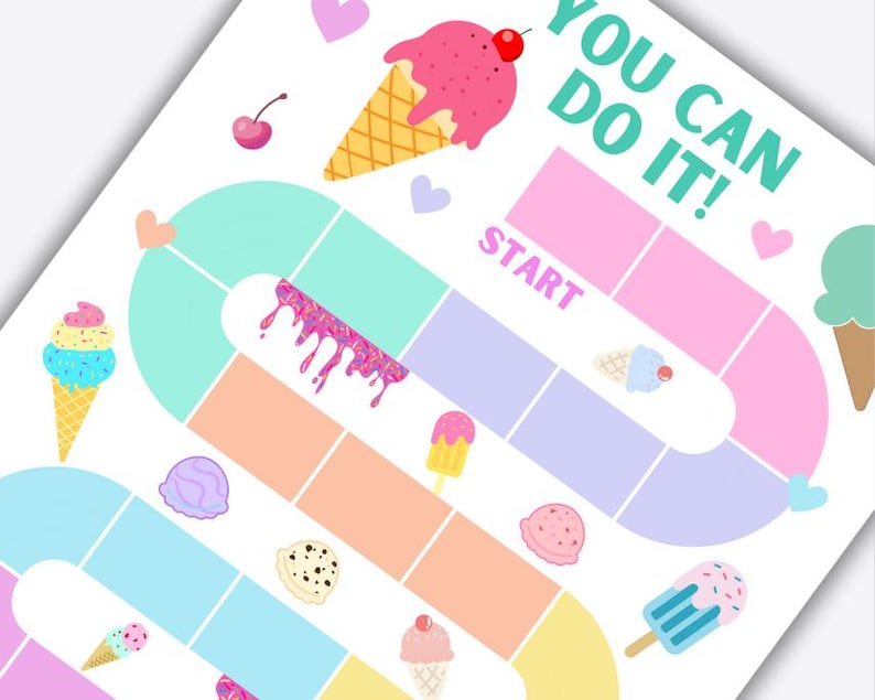 Ice Cream Reward Chart, Behavior Chart, Sticker Chart, Potty Training ...