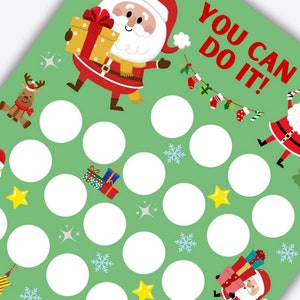 Christmas Santa Reward Chart: Potty Training & Habit Tracker (PDF) - Etsy