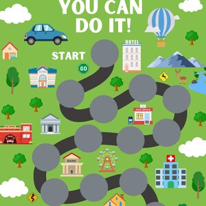 Cars Reward Chart Printable: Road Map for Toddlers (digital Download ...