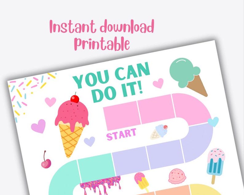 Ice Cream Reward Chart, Behavior Chart, Sticker Chart, Potty Training ...