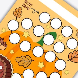 Fall Turkey Reward Chart: Thanksgiving Potty Training (printable) - Etsy