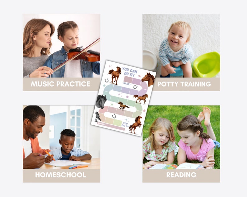 Reward Chart ADHD, Printable Reward Chart, Horse Potty Training Chart, Classroom Behavior Chart ...