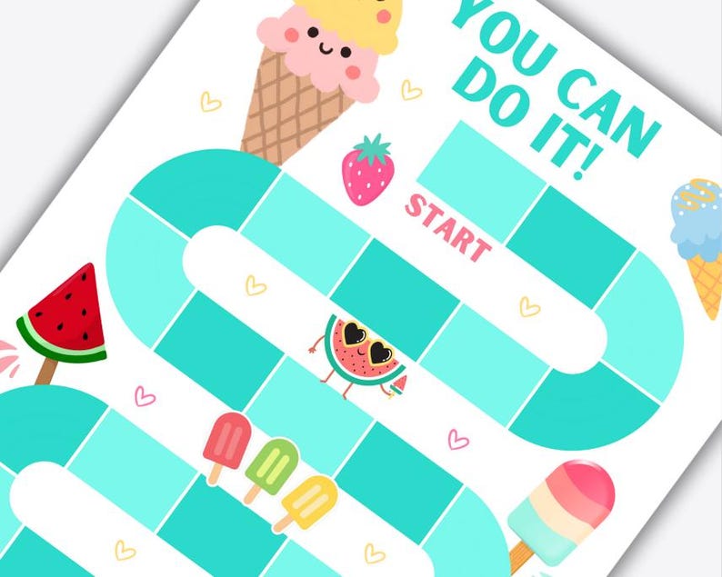 Ice Cream Sticker Chart, Summer Reward Chart, Popsicle Behavior Chart ...
