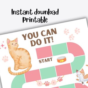 Cat Reward Chart: Potty Training, Behavior Tracker (PDF, PNG, JPG) - Etsy