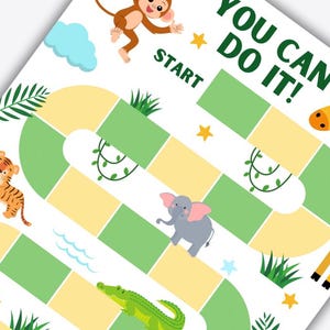 Printable Reward Chart, Zoo Reward Chart, Toddler Sticker Chart, Jungle ...