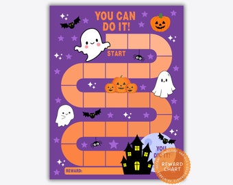Editable Halloween Reward Chart for Kid Toddler Printable Daily Routine ...