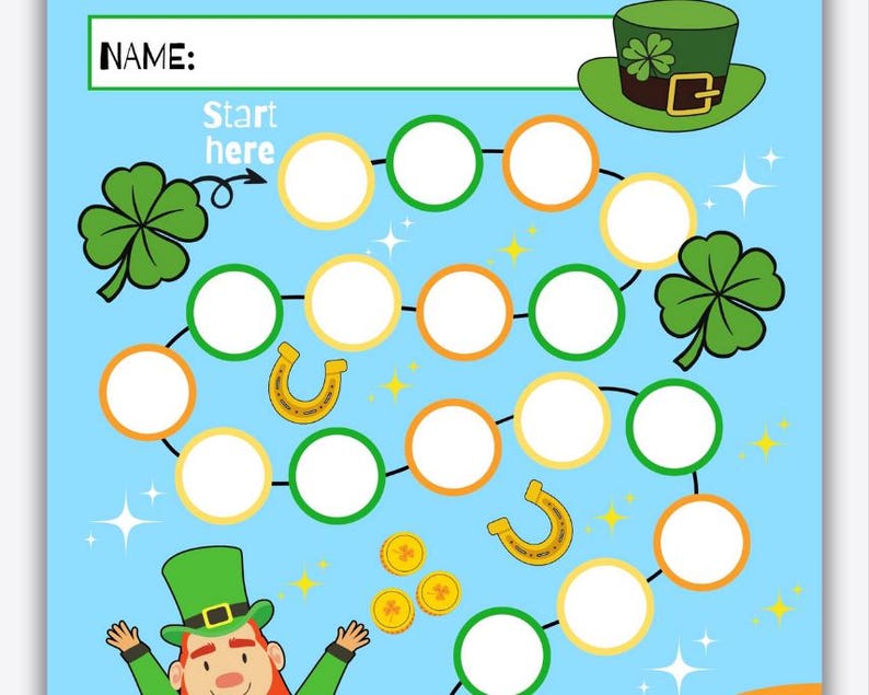 Leprechaun Reward Chart: St. Patrick's Day Kids Activity (PDF) - Etsy