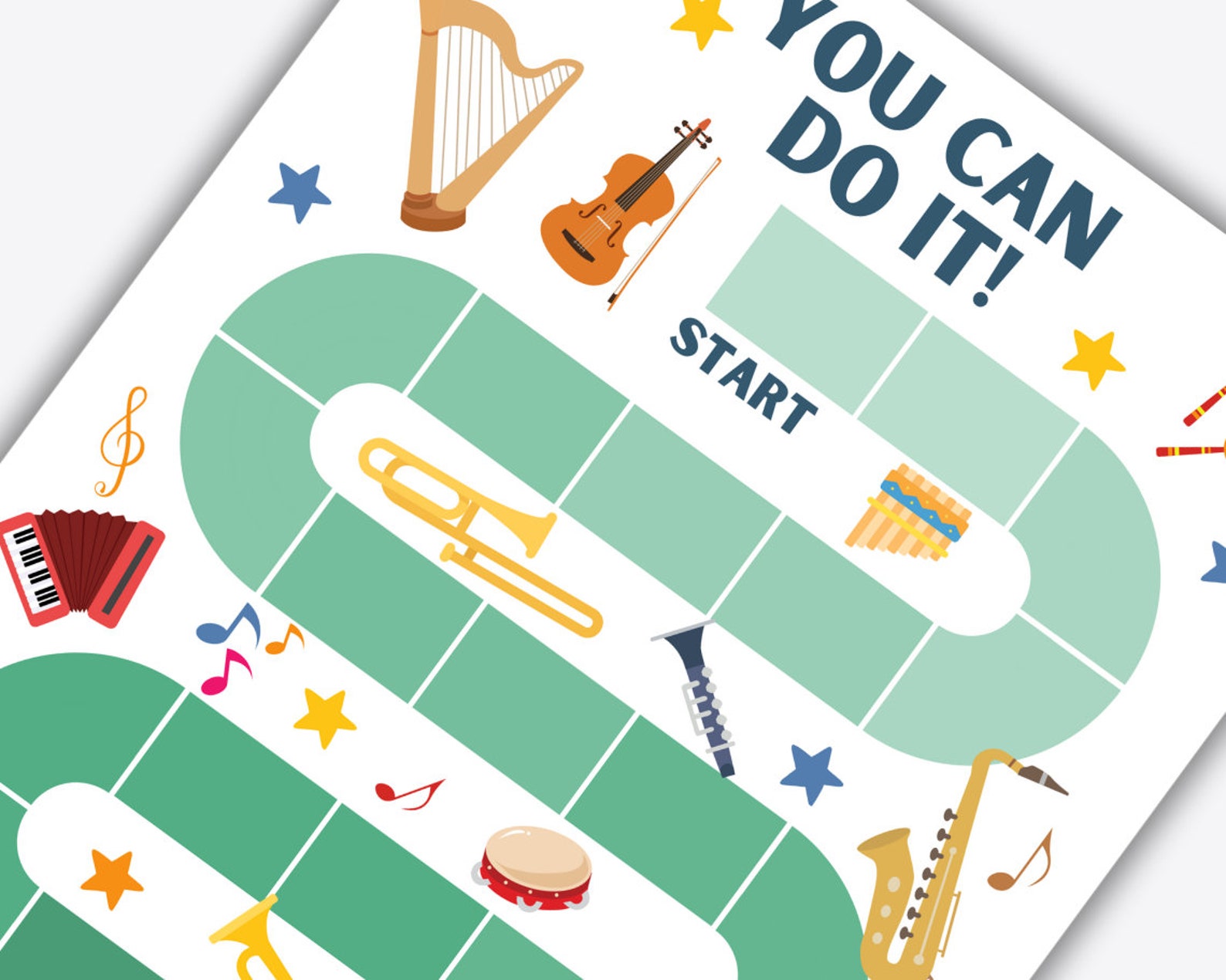 Printable Music Practice Chart, Music Practice Chart, Kids Reward Chart ...