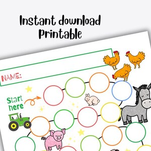 Farm Animal Potty Chart, Barnyard Reward Sticker Chart, Toddler Habit ...