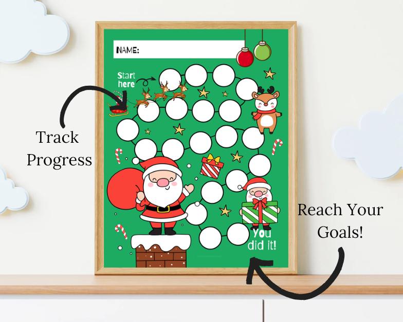 Christmas Reward Sticker Chart Bundle: Santa, Reindeer, Elf (printable ...
