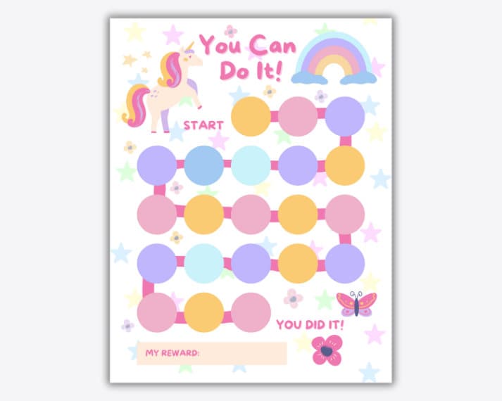 Unicorn Reward Charts, Girls Potty Training Chart, Kids Behavior Chart ...