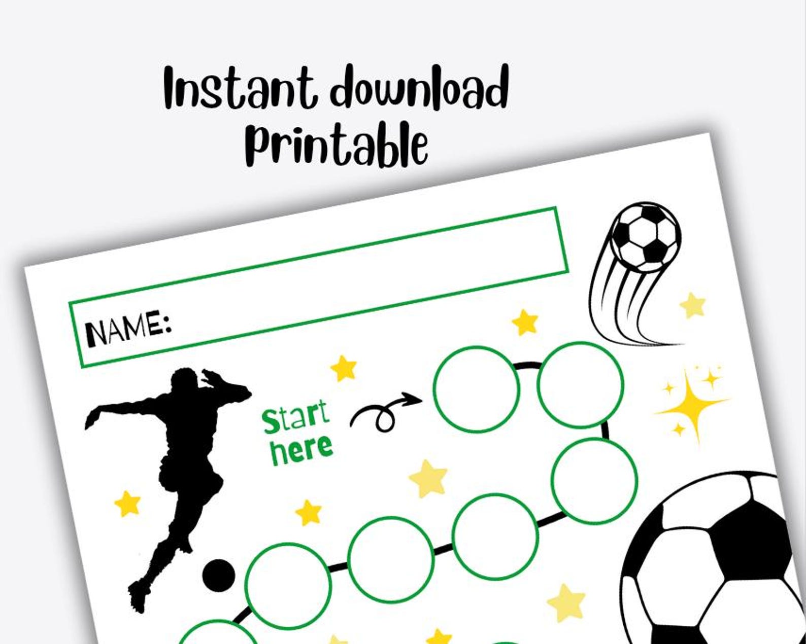 Soccer Practice Reward Chart, Kids Sticker Chart, Behavior Tracker ...