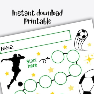 Soccer Practice Reward Chart, Kids Sticker Chart, Behavior Tracker ...