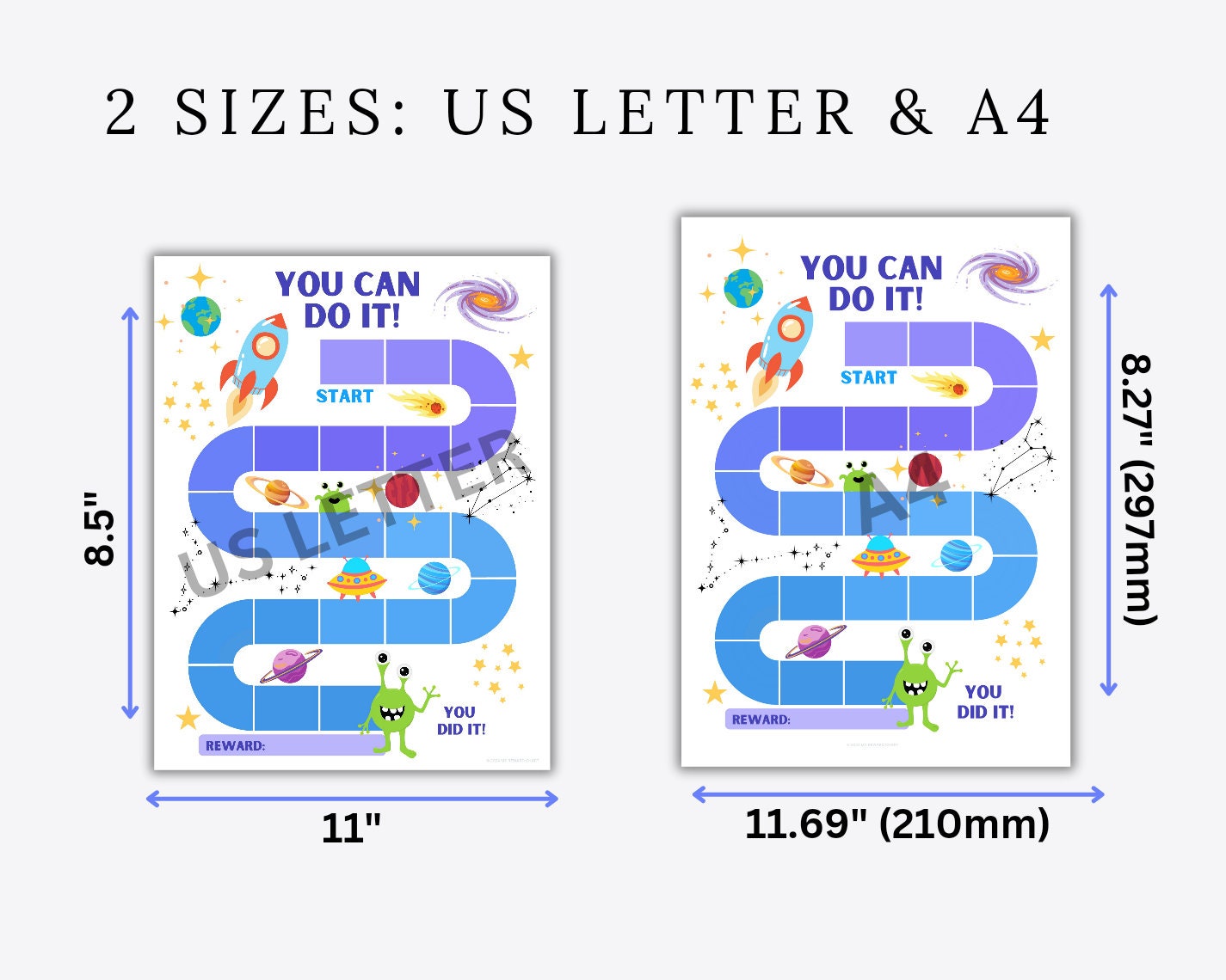 Space Sticker Chart, Outer Space Reward Chart, Kids Reward Chart ...