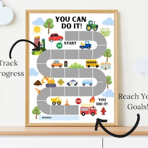 Car-themed Potty Training Reward Chart: Toddler Behavior Tracker (PDF ...