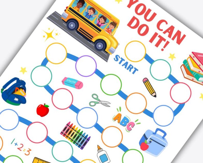 Back to School Reward Chart for Kids – Printable Behavior Chart ...