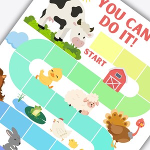 Farm Animal Reward Chart Printable, Farm Sticker Chart, Potty Training ...