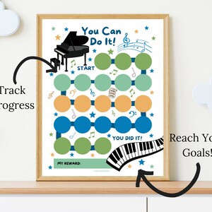 Printable Music Reward Charts, Music Practice Chart, Kids Reward Chart ...