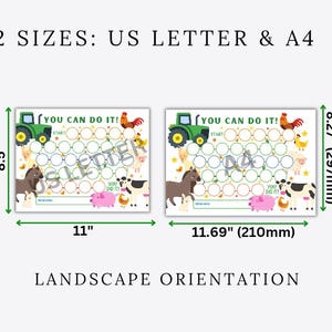 Farm Animal Reward Chart: Kids Printable Behavior Tracker (PDF) - Etsy