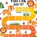 Lion Reward Chart Printable, Tiger Sticker Chart, Wild Animal Potty ...