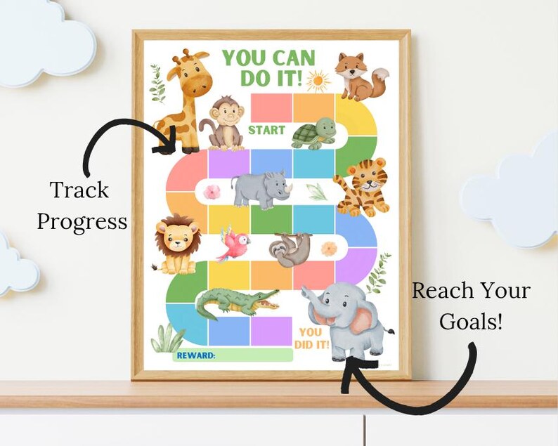 Zoo Animals Reward Chart: Kids Behavior & Potty Training (PDF) - Etsy