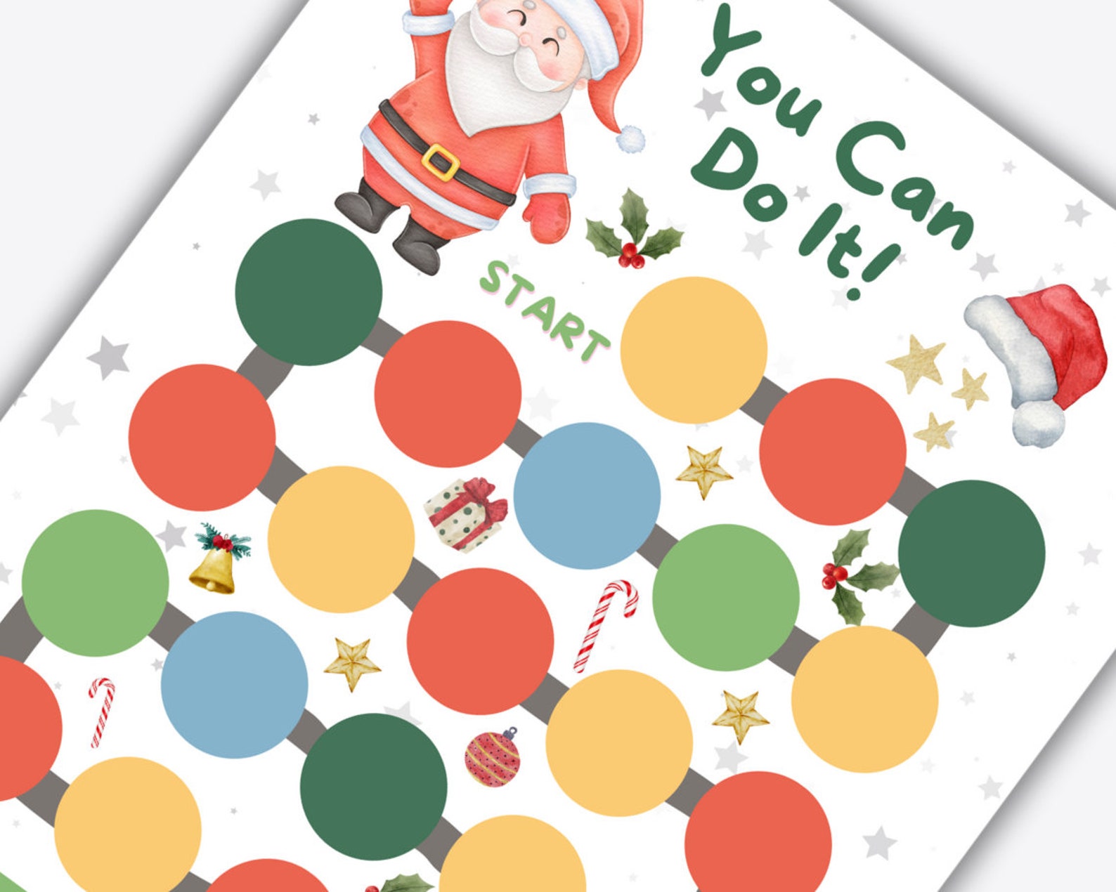 Printable Santa Reward Chart, Reward Chart for Christmas, Holiday ...