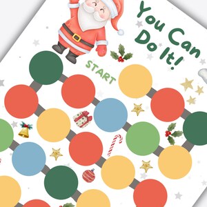 Printable Santa Reward Chart, Reward Chart for Christmas, Holiday ...