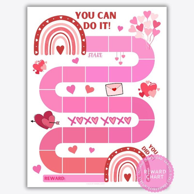 Valentines Potty Chart - Etsy