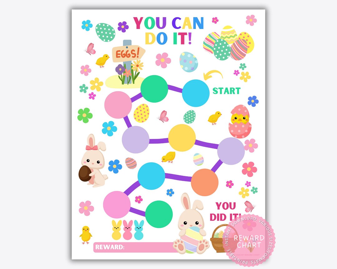 Easter Reward Chart, Kids Reward Chart, Classroom Goal Tracker, Habit ...