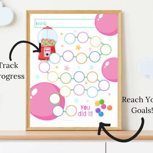 Bubble Gum Reward Chart: Fun Behavior Tracker (PDF) - Etsy