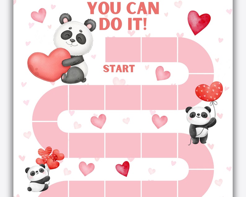 Printable Valentine Reward Chart, Kids Reward Chart, Potty Training ...